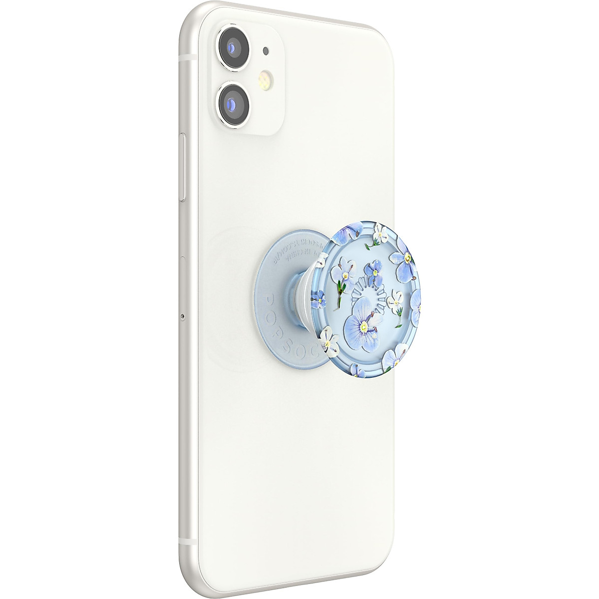 PopSockets Plant-Based Phone Grip with Expanding Kickstand, Eco-Friendly PopSockets for Phone - Translucent Blue Fields