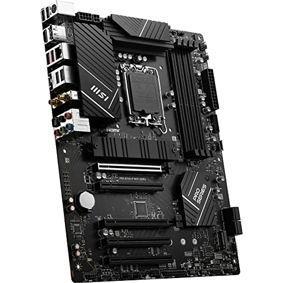 MSI PRO B760-P WiFi DDR4 ProSeries Motherboard (Supports 12th/13th/14th Gen Intel Processors, LGA 1700, DDR4, PCIe 4.0, M.2, 2.5Gbps LAN, USB 3.2 Gen2, HDMI/DP, Wi-Fi 6E, Bluetooth 5.3, ATX)