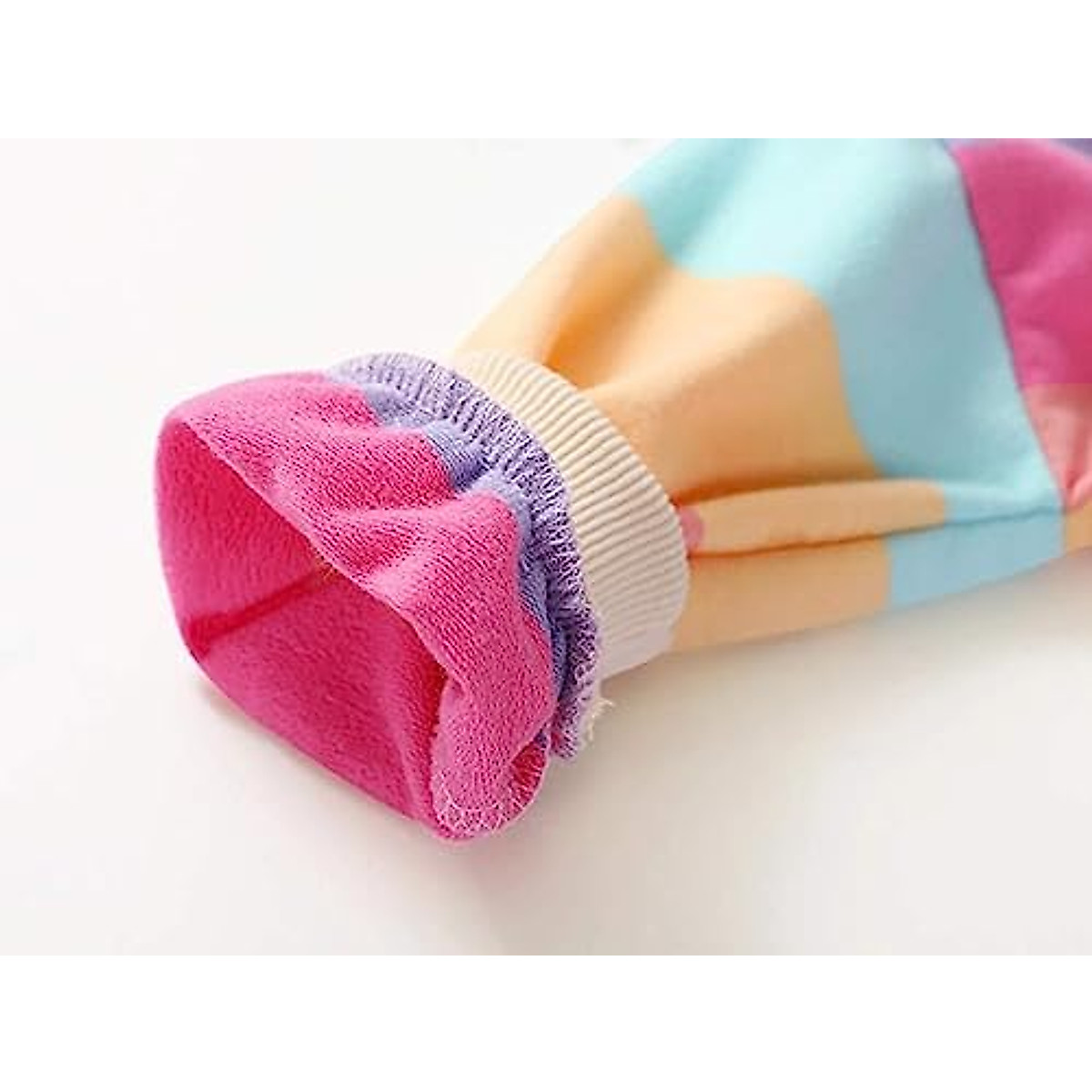 DUBASAM Kids Baby Girl Rainbow color matching Hooded Sweatshirt Tops Casual Hoodie with Pocket Fall Winter (Rainbow, 2-3T)