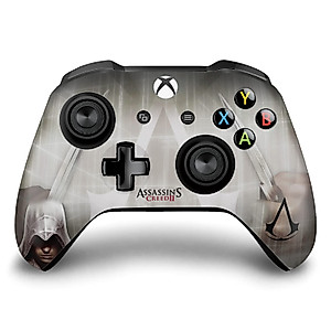 Head Case Designs Officially Licensed Assassin's Creed Ezio II Graphics Vinyl Sticker Gaming Skin Decal Cover Compatible With Xbox One S Console and Controller Bundle