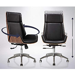 Mobília de escritório de Couro da Micro fibra da cadeira do computador do escritório do Giro de bentwood para a casa poltrona de Couro da tarefa da conferência-A