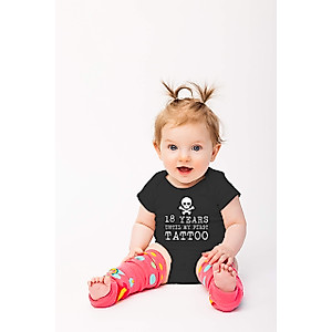 20 Years Until My First Tattoo - Funny Baby Essentials Bodysuit - Newborn Baby Boy Clothes (6 Months, Black)