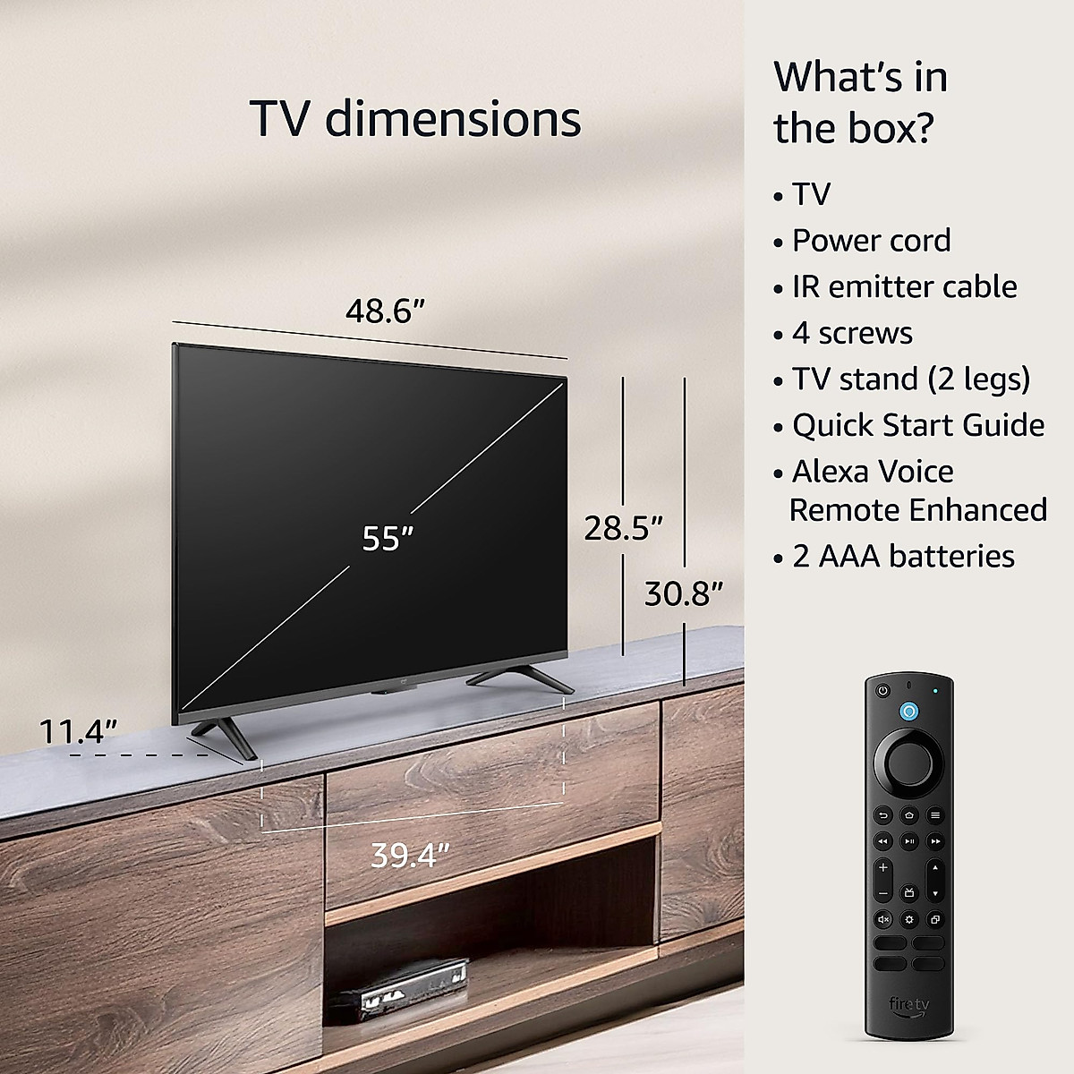 Amazon Fire TV 55" Omni Series 4K UHD smart TV, hands-free with Alexa