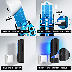 Flying Insect Trap Plug in Mosquito Bug Zapper Indoor Gnat Moth Catcher with 9W Night UV Light, 10 Sticky Glue Board Refills for Home Office