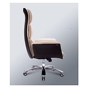 Home Office Desk Chairs, Swivel Chair Genuine Leather Home Computer Chair Office Chair Modern Simple Ergonomic Lift Swivel Chair