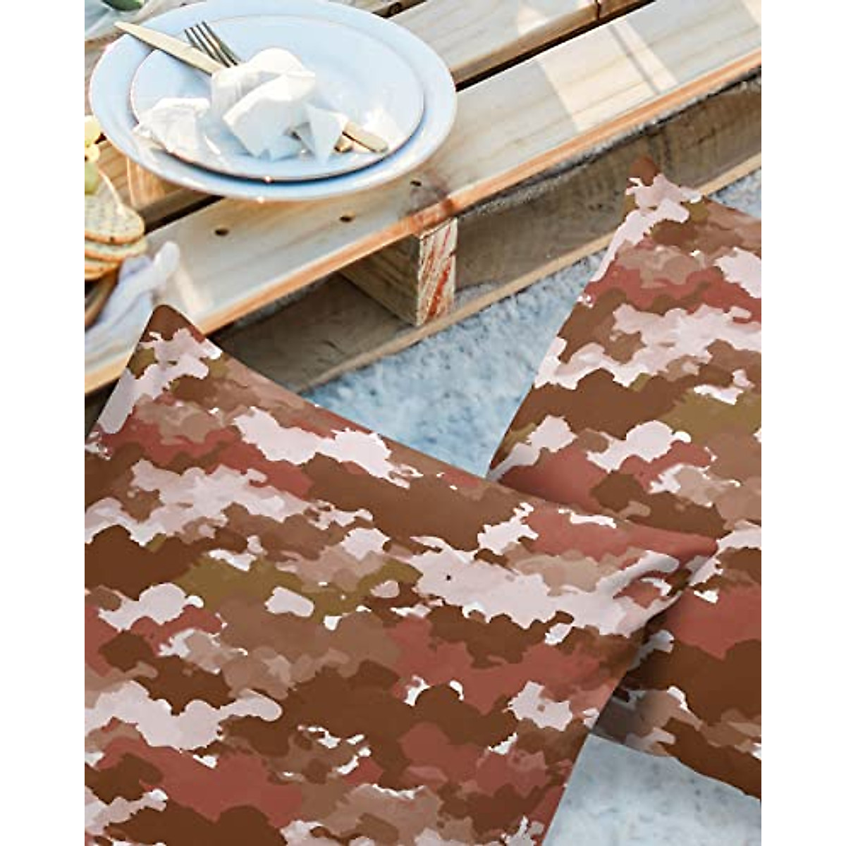 Meet 1998 Throw Pillow Covers 16x16 - Set of 2 Waterproof Pillow Cushion Cases,Camouflage Netting Camo Pillowcases Decorative Outdoor Pillow Cover for Sofa Couch Bedroom