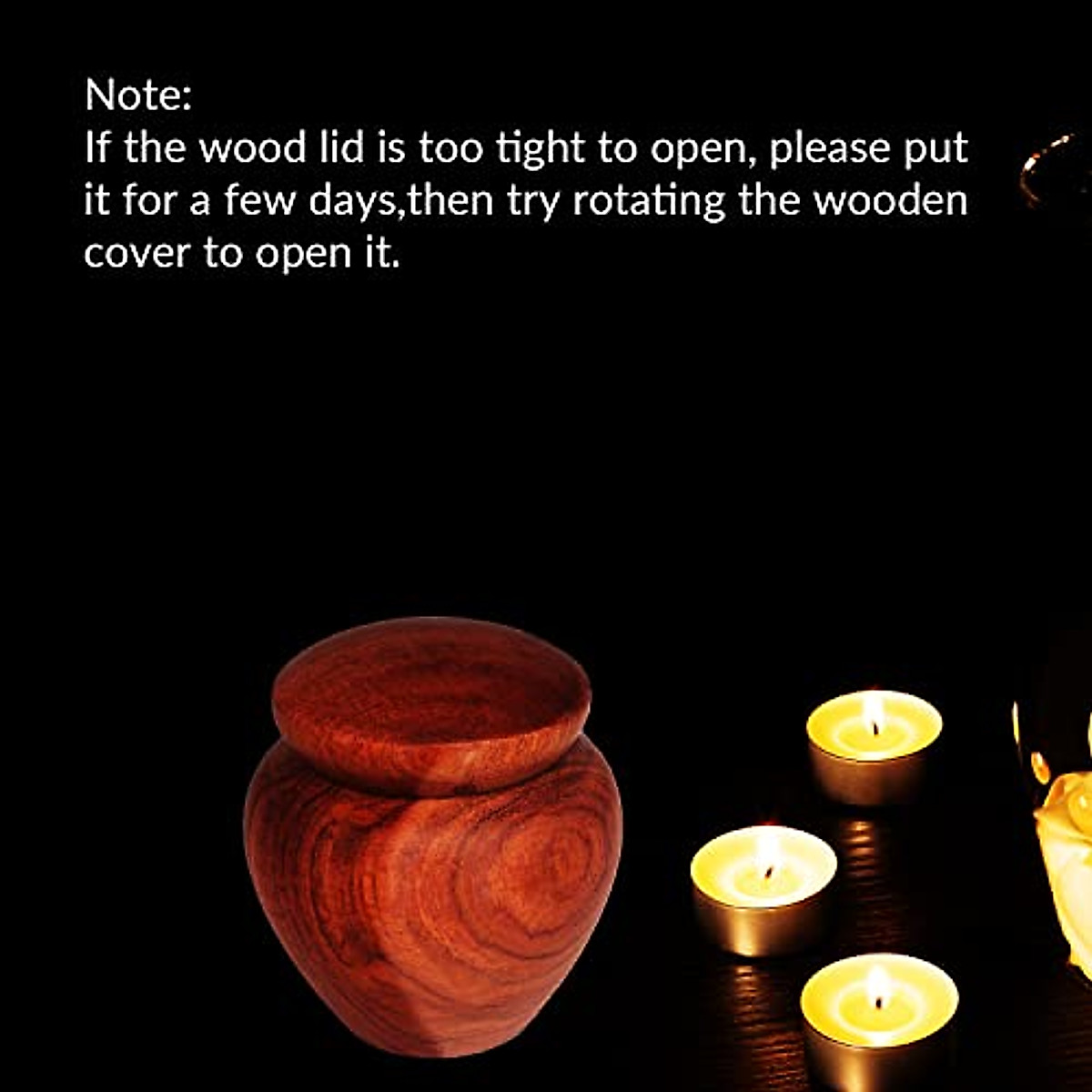 Small Keepsake Cremation Rosewood Urn for Human or Pet Ashes,Handmade Mini Sharing Personal Funeral Urn,Wood Memorial Ashes Holder,Urn Memorial Gifts,Loss or Remembrance Gifts for Pet or Human Ashes