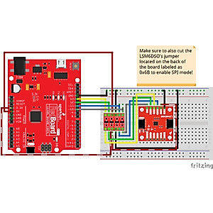 SparkFun 6 Degrees of Freedom Breakout - LSM6DSO (Qwiic) - Sense Shocks Tilt Motion Taps Count Steps Read Temperature 1.71V to 3.6V Operating Voltage Low Power Consumption Small Board