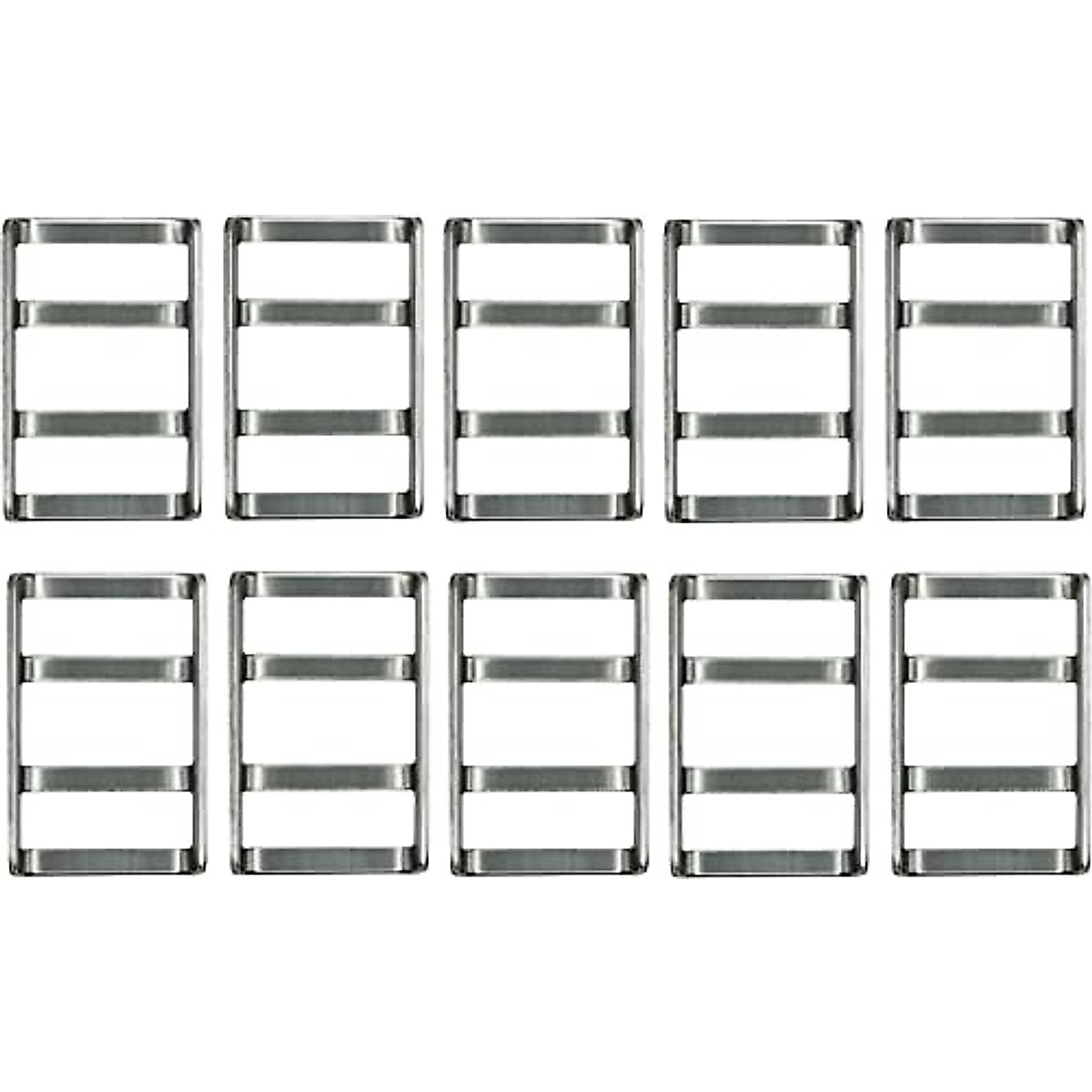 Poolzilla Stainless Steel Bar Buckle for Safety Cover Installation- 10 Pack