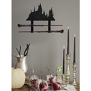 Biggun 2-Tier Wall-Mounted Pine Wood Magic Wand Display Stand - Black