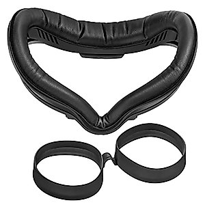 SUPERUS Face Cover Pad & Glasses Spacer Compatible with Oculus/Meta Quest 2 Accessories, Enhanced Comfort, and Prevent Your Glasses from Scratching VR Lenses (Black)
