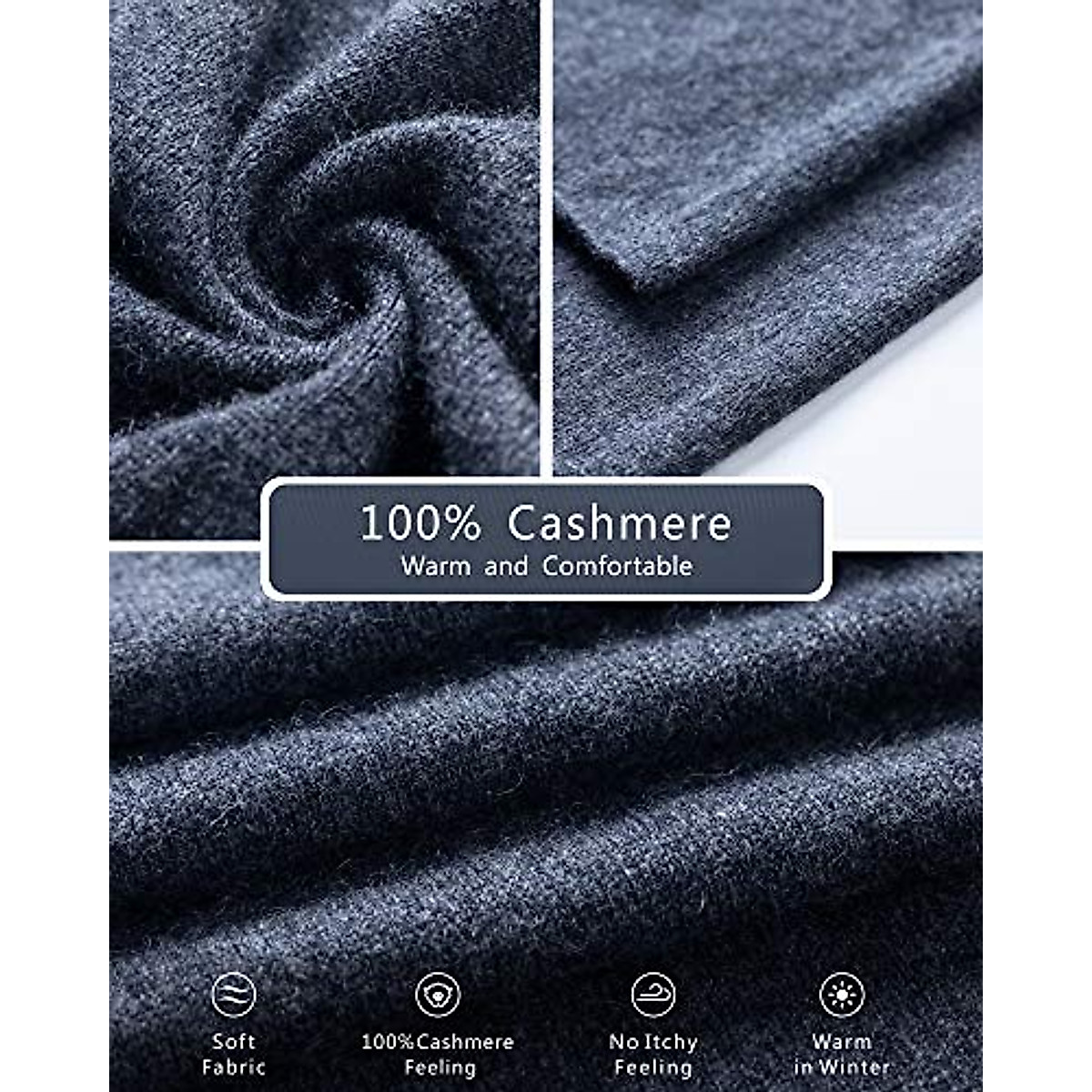 EURKEA Women’s 100% Pure Cashmere Scarf, Gloves, Beanie Hat Gift Box Set