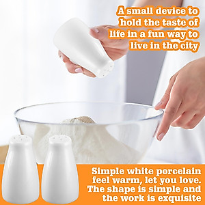 Ceramic Salt and Pepper Shakers Set: YIDM 2 Piece Set with a Bamboo Tray Ceramic Salt Shaker Ceramic Salt and Pepper Shakers Unique Salt and Pepper Set for Cooking, BBQ, Kitchen and Resturant Decor