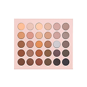W7 Just Mattes Pressed Pigment Palette - 30 Natural Nude Colors - Flawless Long-Lasting Every Day Vegan Makeup