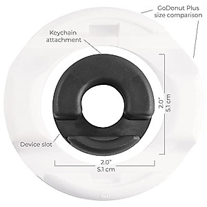 GoDonut Mini Phone Stand - Portable Mount Accessory for Travel, Nightstand or Desk- Compatible with Tablet, iPhone & Most Smartphones - Black