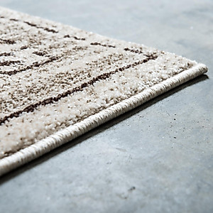 Rugs.com Miranda Collection Rug – 9' x 12' Ivory Medium Rug Perfect for Living Rooms, Large Dining Rooms, Open Floorplans