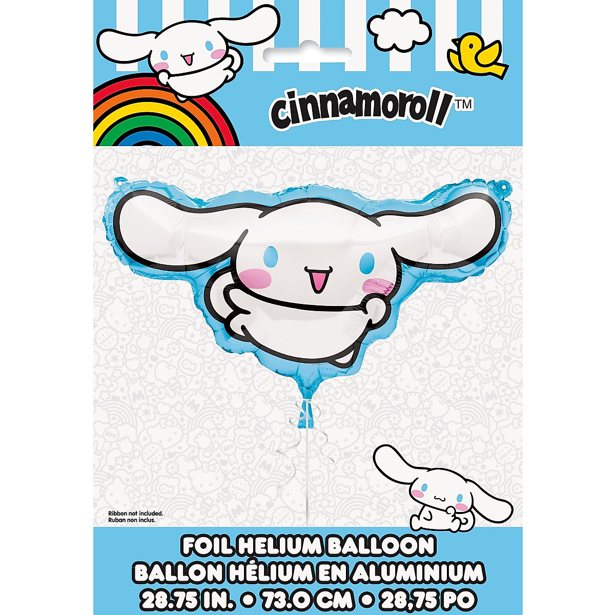 Large Hello Kitty Balloons | 3 Pack | Sticker | Hello Kitty Birthday Decorations and Party Supplies | 25" Hello Kitty, 28.75" Cinnamoroll, 22.75" My Melody