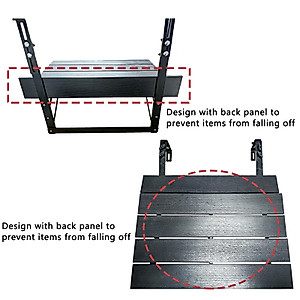 Generic Annurssy Foldable Balcony Railing Table, Rail Hanging Bar Table, Garden Baluster Patio Table(Black), Large