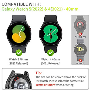 RICHONE [10 Pack] Compatible with Samsung Galaxy Watch FE 4/5 40mm Screen Protector Case, Full Protection Cover Soft TPU Bumper Frame Accessories (10 Colors, Galaxy Watch 5/4 FE 40 mm)