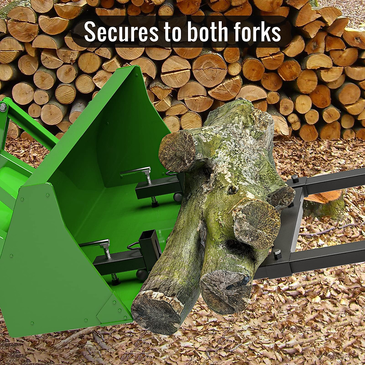 MAHLER GATES Clamp On Pallet Forks Adjustable Stabilizer Bar，Fits 2.95"W x 3"H Forks, 18"-34"W Adjustable Length