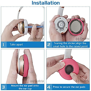 Geekria QuickFit Replacement Ear Pads for Beats Solo 2 Wireless, Solo2.0 Wireless (B0534) On-Ear Headphones Earpads, Headset Ear Cushion Repair Parts (Black)