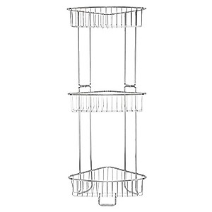 ToiletTree Products Rust Proof Stainless Steel Shower Floor Caddy, 3 Tiers (Assembly Required - Screwdriver Included) (Collapsible)