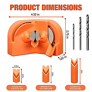 Drill Bit Sharpener, Drill Bit Sharpener for All Bits(5/64''- 5/8''), Multipurpose Drill Bits Grinding Sharpener, Portable Drill Grinder Grinding Tool, Powered by Electric Drills