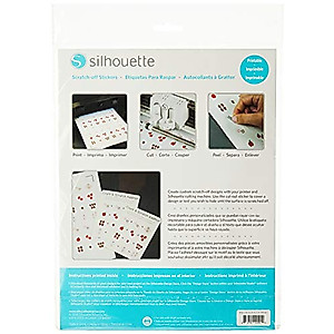 Silhouette America Media Print Printable Scratch Off Sticker Sheets 8.5"X11"