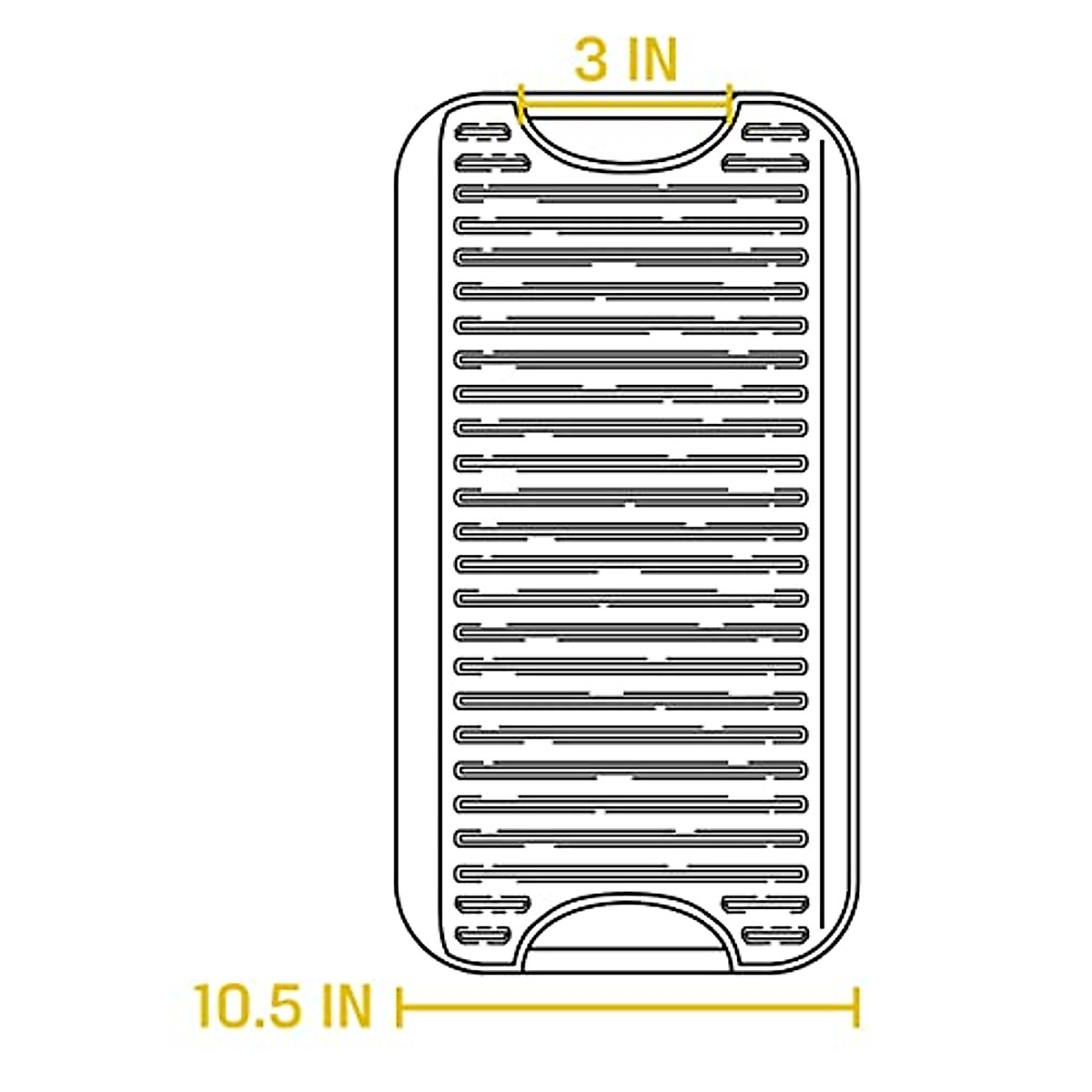 Lodge LPGI3 Cast Iron Reversible Grill/Griddle, 20-inch x 10.44-inch, Black