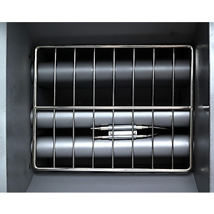 EMPURA 40 lb Freestanding Floor Natural Gas Fryer | Deep Frying with (2) Removable Baskets and (3) Cast-Iron Vertical Burner Tubes for Kitchen Restaurant | 46.50"H x 15.5"W x 30.32"D, Stainless Steel