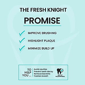 Plaque Disclosing Tablets for Teeth, 96 Count, Dental Disclosing Tablets for Kids or Adults, Shows Plaque, Helps Teach Kids Teeth Brushing Habits for Clean Teeth, by Fresh Knight, Pack of (1)