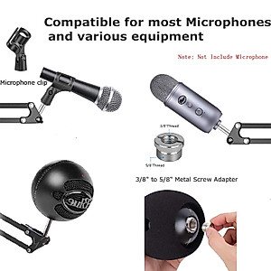 Windscreen and Dual Layered Pop Filter Heavy Duty Mic Arm,Broadcasting