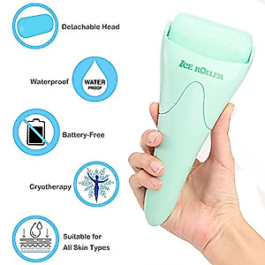 Wonderwin Ice Roller & Stainless Steel Gua Sha Facial Tools, Skin Care Gift Sets for Face & Eyes, Puffiness, Migraine, Pain Relief and Minor Injury, Self Care Gift for Women