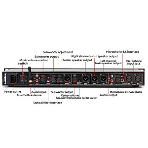 Depusheng REV3900 Professional KTV Pre-effector Household Reverberator Karaoke Anti-howling Audio Processor USB Bluetooth Device