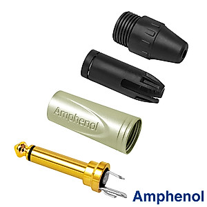 12 Foot - Gotham GAC-1 Ultra Pro (Black) - Premium, Low-Capacitance (21 pf/F) Guitar Bass Instrument Cable - Amphenol QM2R-AU & QM2P-AU ¼ Inch (6.35mm) Gold TS Connectors