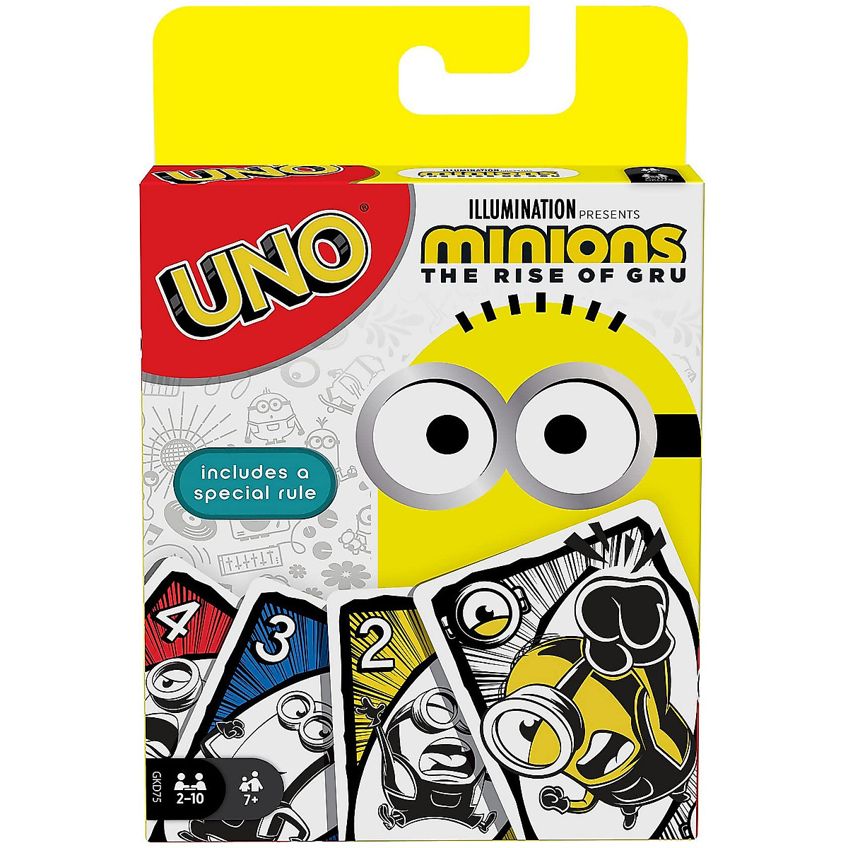 Mattel Games UNO Featuring Illumination’s Minions: The Rise of Gru, Card Game for Kids and Family with 112 Cards, for 7 Year Olds and Up