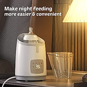 Baby Bottle Warmer, Baby Bottle Warmer for Breastmilk, Formula and Food, Fast Baby Food Heater, Milk Warmer with Defrost, Heat Baby Food Jars Function