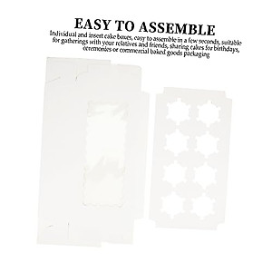 UPKOCH 10pcs Boxes Cake Muffin Box Disposable Food Containers Clear Cake Box Mini Cake Boxes Paperboard Paper Gift Boxes Paper Cookie Boxes Pastry Packaging Box Cake Container Cupcake Box