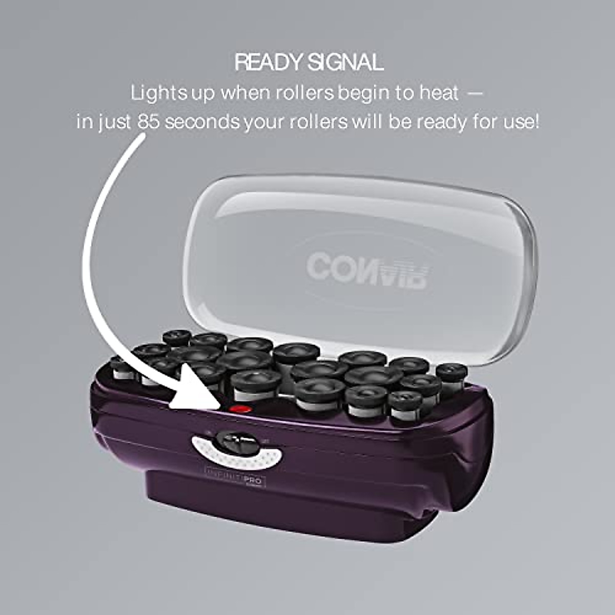 INFINITIPRO By Conair Instant Heat Ceramic Flocked Rollers, Multi-Size, 20 Count