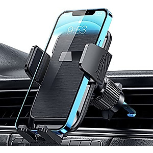 Qifutan Phone Mount for Car Vent [Upgraded Metal Clip] Cell Phone Holder Car Hands Free Cradle in Vehicle Car Phone Holder Mount Fit for Smartphone, iPhone, Cell Phone Automobile Cradles Universal
