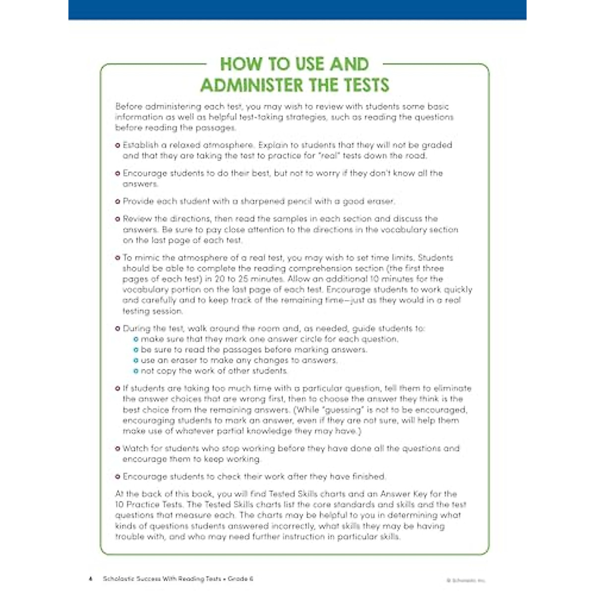 Scholastic Success with Reading Tests Grade 6 Workbook (Scholastic Success; Grade 6)