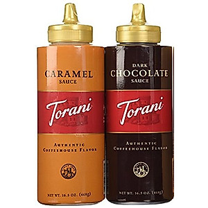 Torani 16.5oz 2-pack Sauce Sampler, Chocolate & Caramel