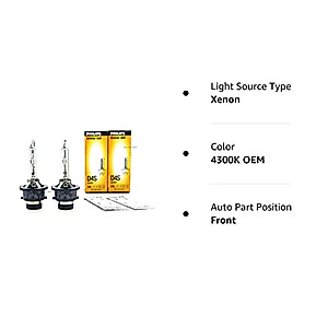 PHILIPS D4S 4300K XenEco OEM Replacement HID XENON bulbs 42402 35W DOT Germany - Pack of 2 by ALI