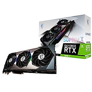 MSI Gaming GeForce RTX 3090 Ti 24GB GDRR6X 384-Bit HDMI/DP Nvlink Tri-Frozr Ampere Architecture OC Graphics Card (RTX 3090 Ti SUPRIM X 24G) (Renewed)
