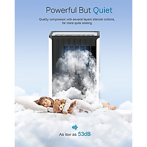 FIOGOHUMI 12000BTU Portable Air Conditioner - Portable AC Unit with Built-in Dehumidifier Fan Mode for Room up to 350 sq.ft. A030BDJ (no battery)