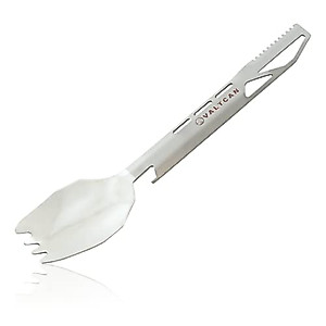 Valtcan Titanium Camping Cyberspork 3-in-1 Fork Spoon Fork Bottle opener Utensil Long Handle Spork for Backpacking Outdoor Sport Biking Hiking Trip Meals