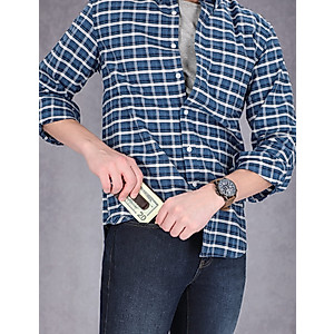 Timberland mens Slim Leather Front Pocket Credit Card Holder Travel Accessory Bi Fold Wallet, Brown (Money Clip) 2, One Size US