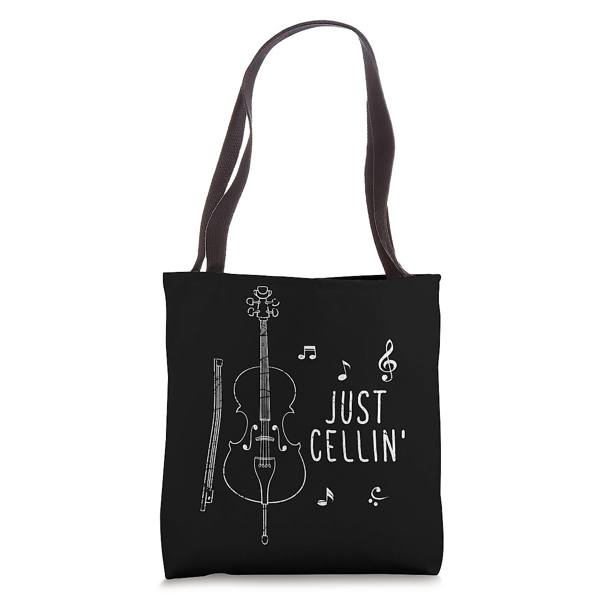 Just Cellin Funny Cellist Gift Idea Musician Cello Tote Bag