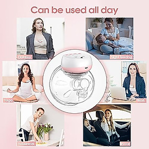 Hands Free Breast Pump, Electric Breast Pumps, 12 Levels 3 Modes Double Wearable Breastpump, Portable 1200mAH, LCD, Quiet and Painless, Leak-Proof 140° Silicone, Comfortable Breastfeeding Necessities