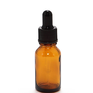 Vivaplex, 24, Amber, 10 ml (1/3 oz) Glass Bottles, with Glass Eye Droppers